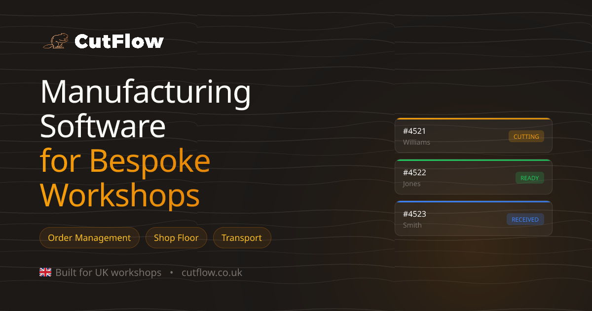 Bespoke Manufacturing Software for Furniture, Kitchen & Joinery | CutFlow